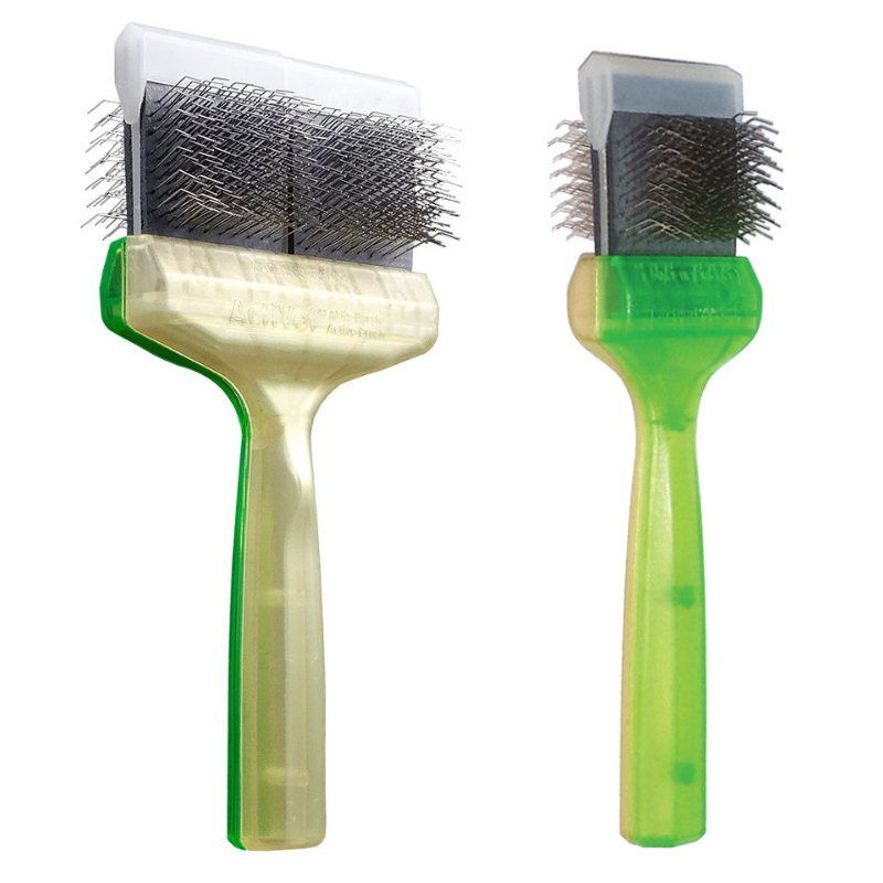 ActiVet Pro Grooming brush Green/Gold — Blade Exchange